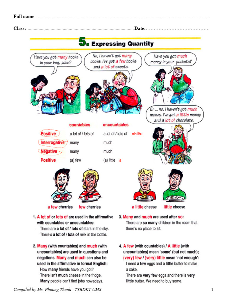 Lesson 7 Expressing Quantity 2 | PDF