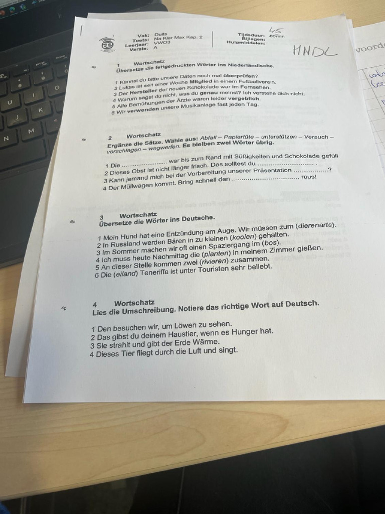 Toets Duits h2 | PDF