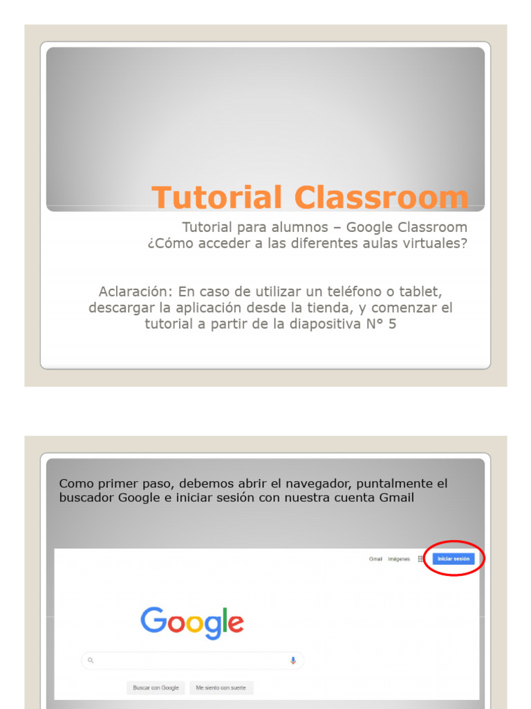Tutorial-Alumnos CLASSROOM | PDF