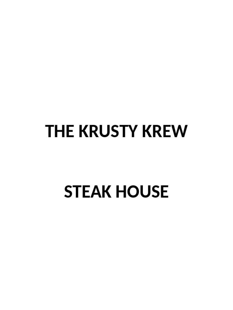 The Krusty Krew | PDF