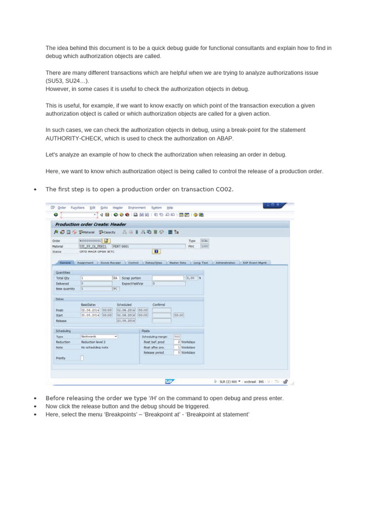 How To Analyze Authorization Issues In Debug Sap Abap Pdf
