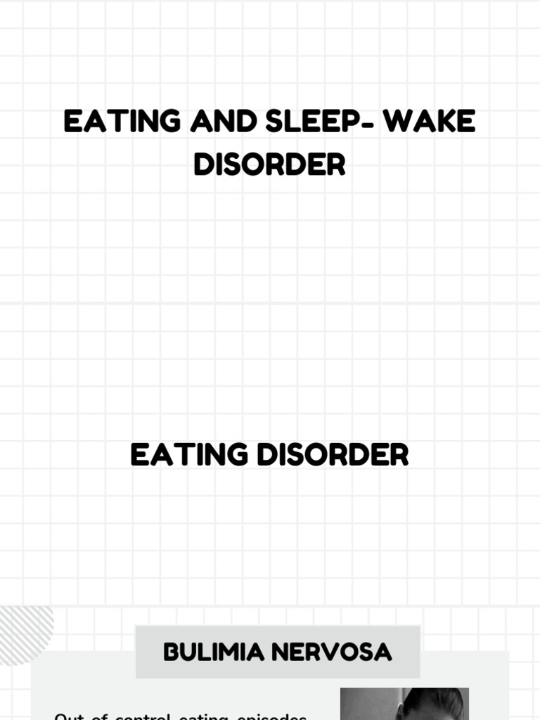 Eating and Sleep Wake Disorder CHAPTER 8 (1) | PDF