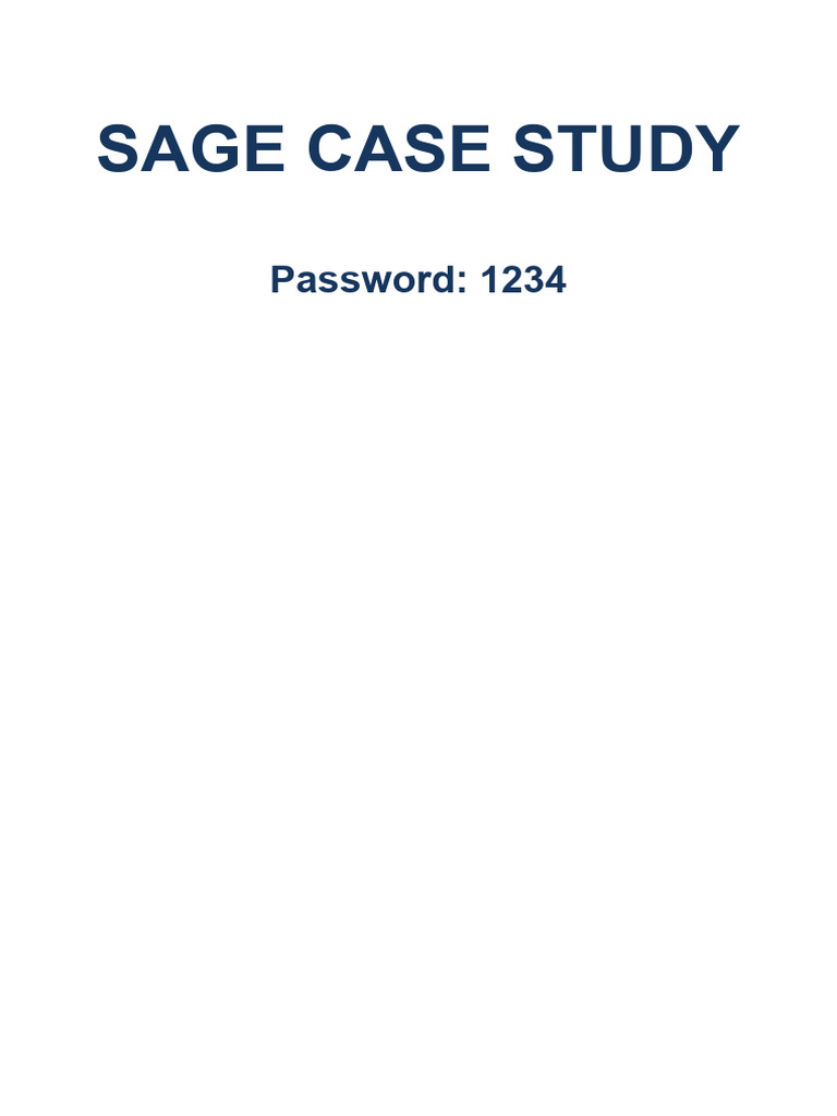 Case Study - Sage 50 Accounts - Tagged | PDF