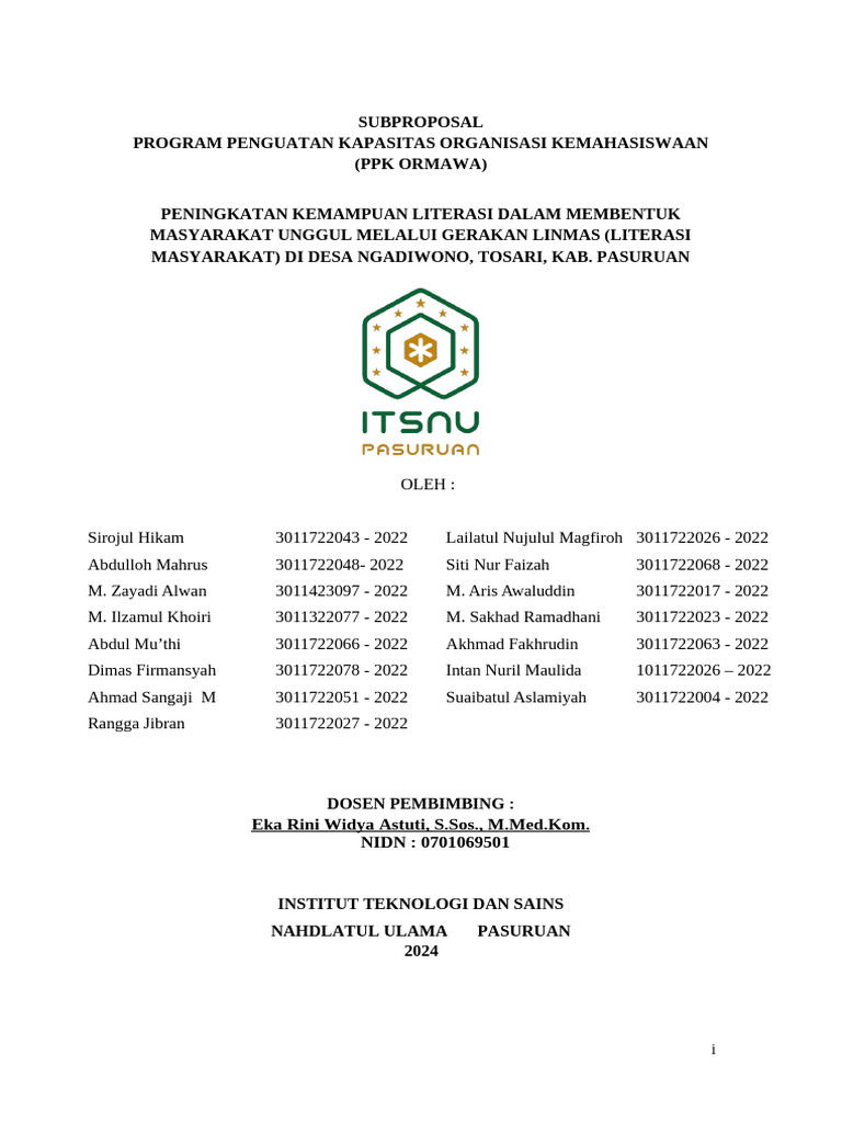 Proposal PPK Ormawa Kolaborasi | PDF