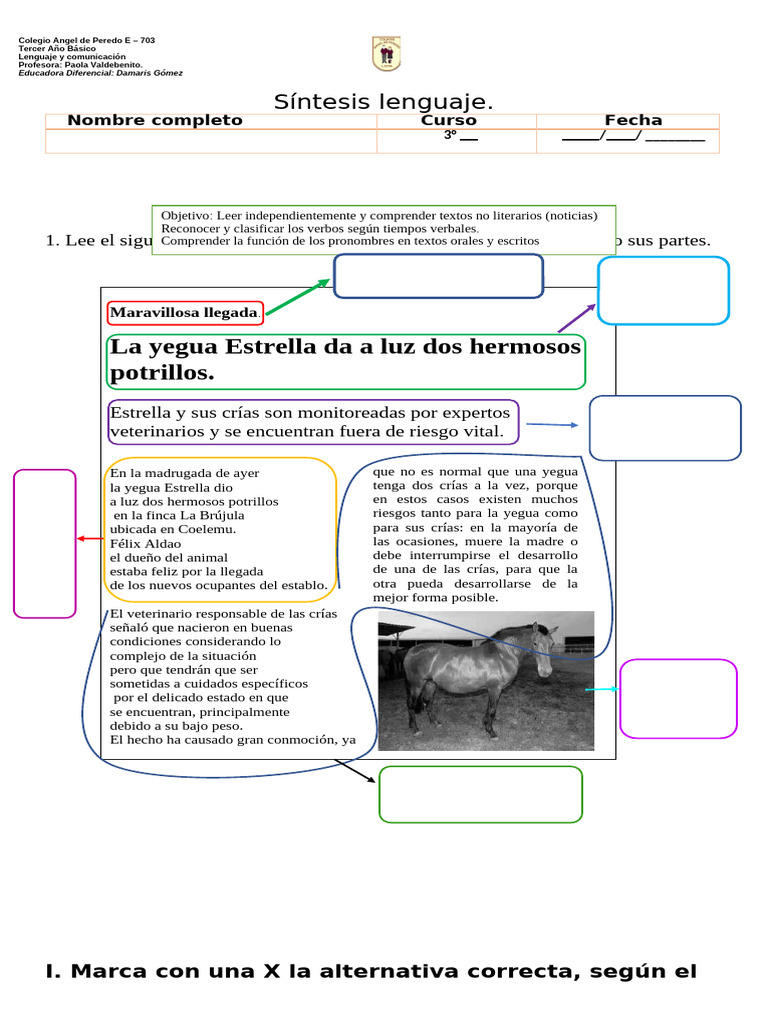 Guia Sintesis 3°A | PDF