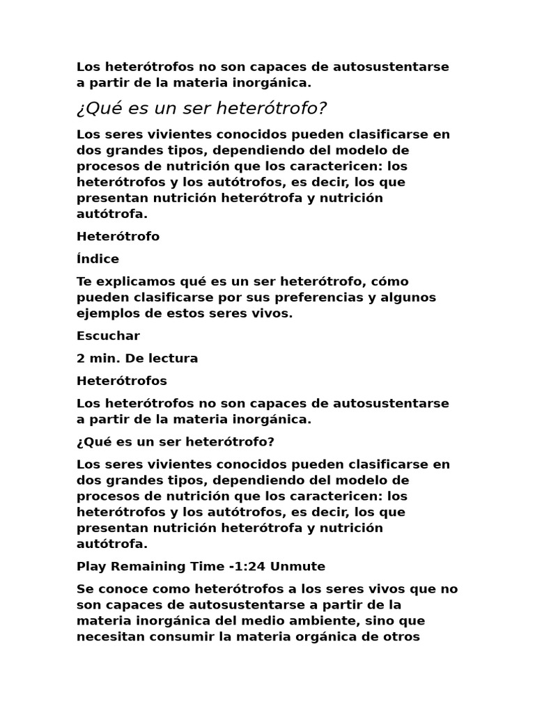 Organismos Heterótrofos: Definições e Exemplos | PDF | Organismos ...
