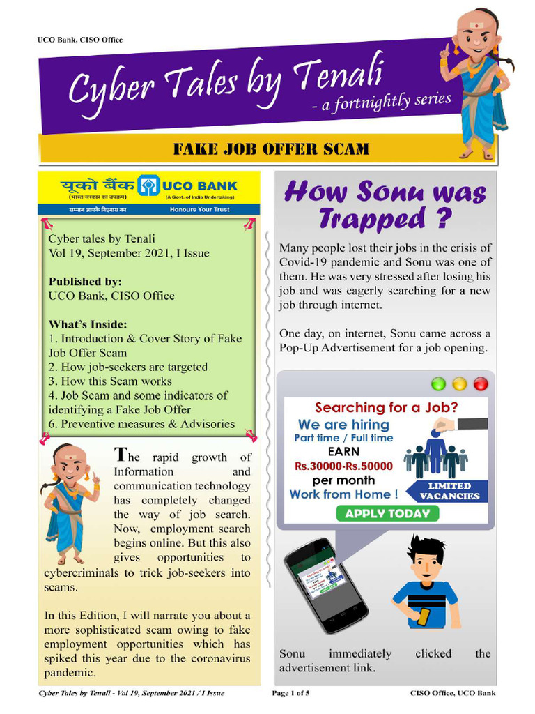 Fake Job Offer Scam | PDF