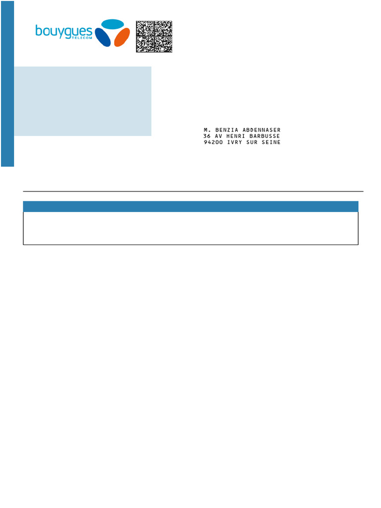 Bouygues Telecom Factur 2024 | PDF