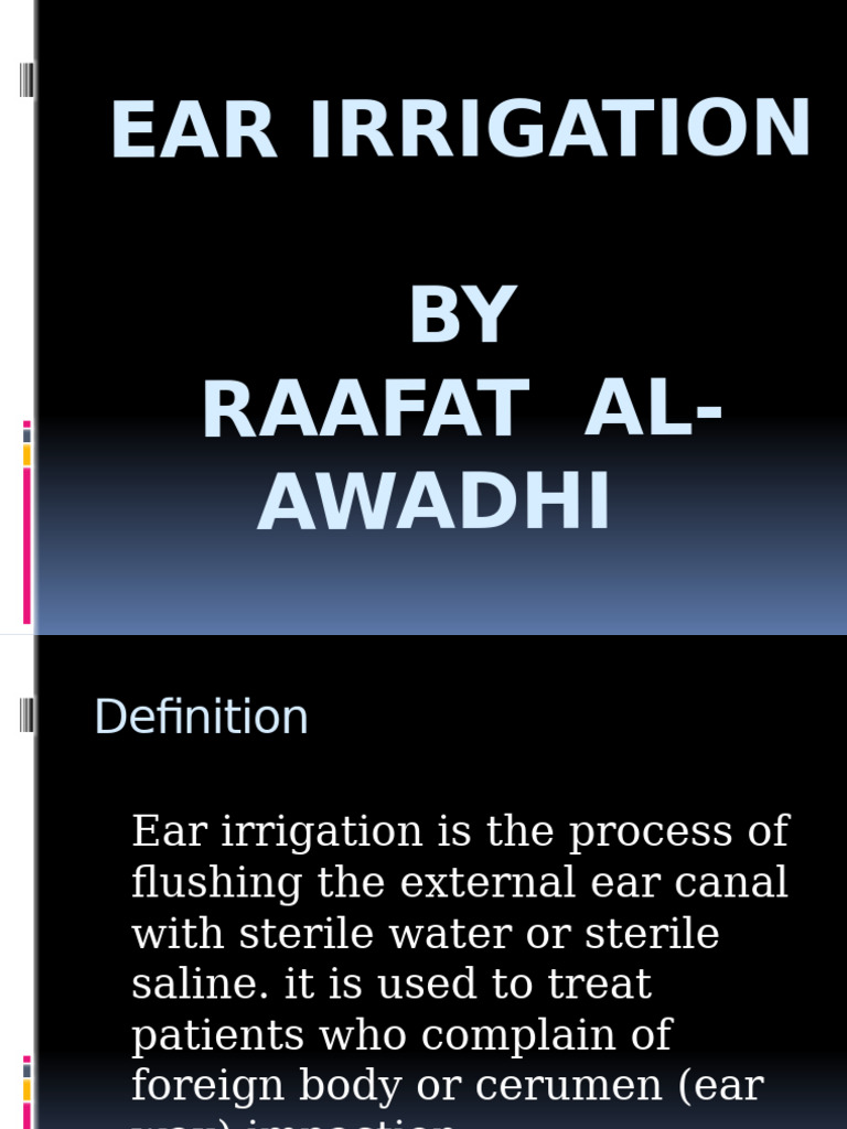 Ear Irrigation | PDF