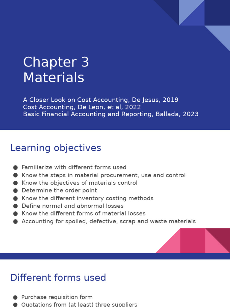 Chapter 3 Materials | PDF