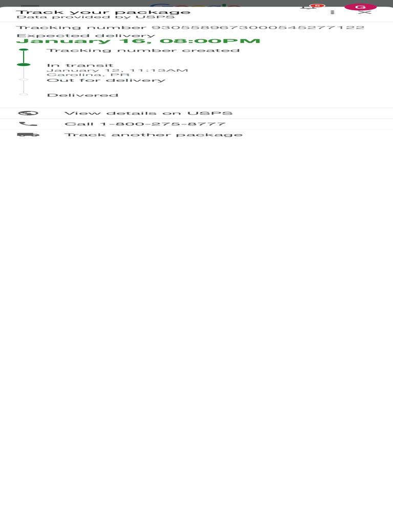 Usps Tracking Package - Google Search | PDF