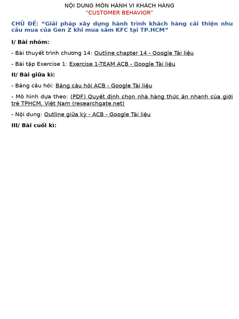 N I Dung Customer Behavior | PDF