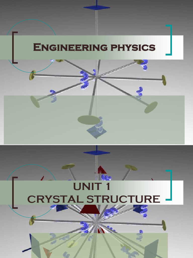 L1-3 CRYSTAL PHYSICS | PDF L1-3 CRYSTAL PHYSICS | PDF