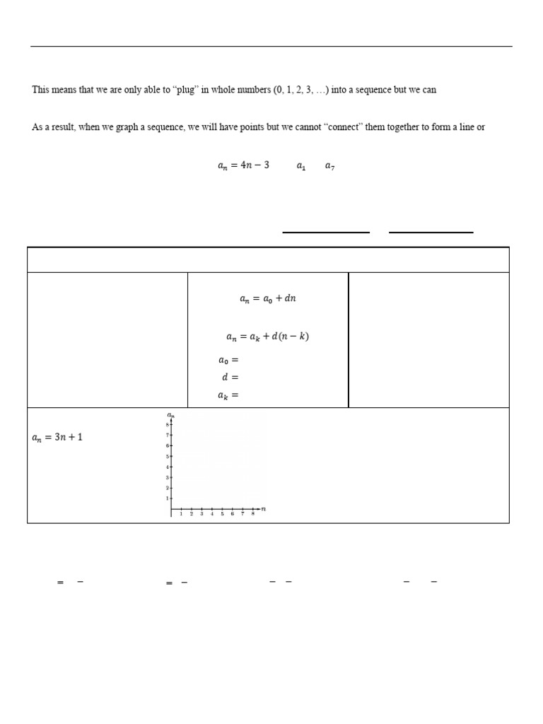 Notes Topic 2.1 Change in Arithmetic and Geometric Sequences | PDF