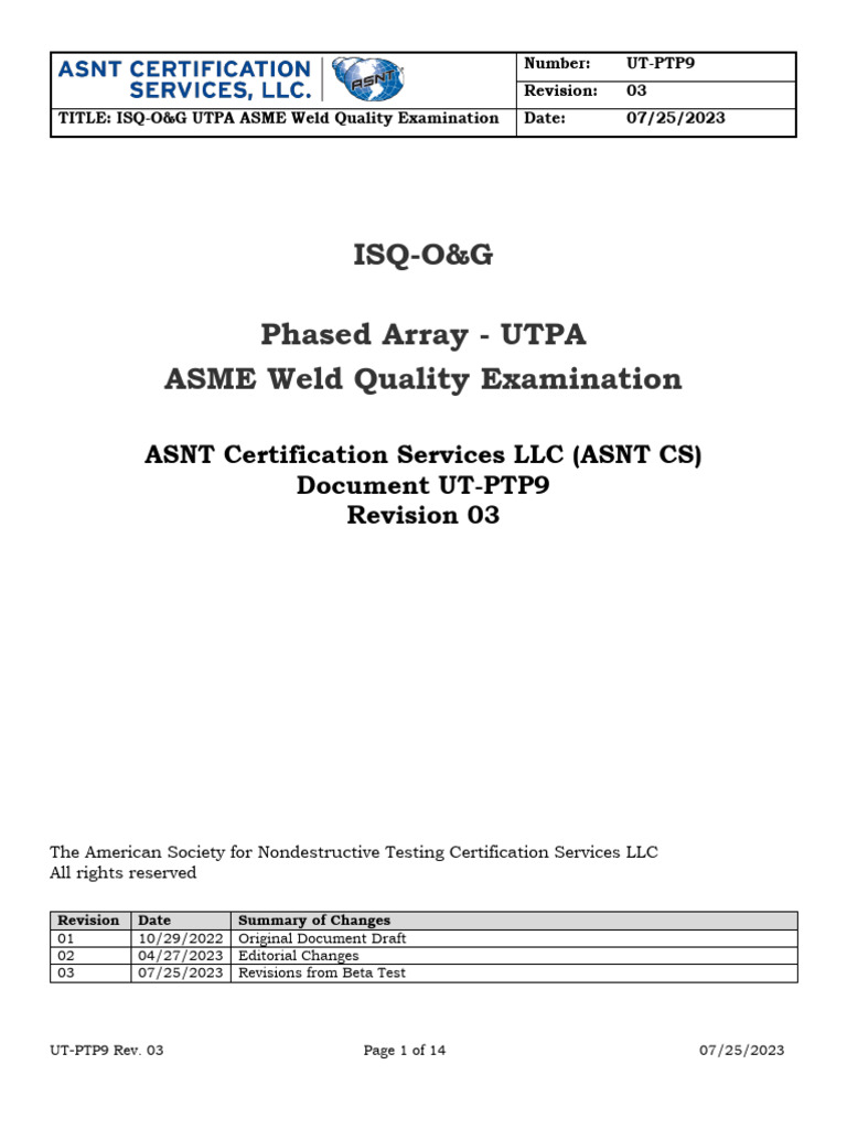 UTPTP9 UTPA Practical Test ProcedureRev 02 | PDF