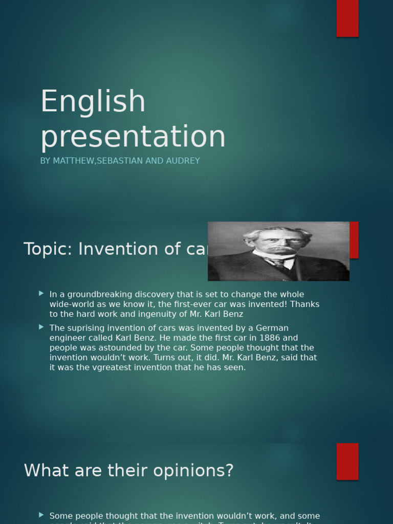 English Presentation | PDF