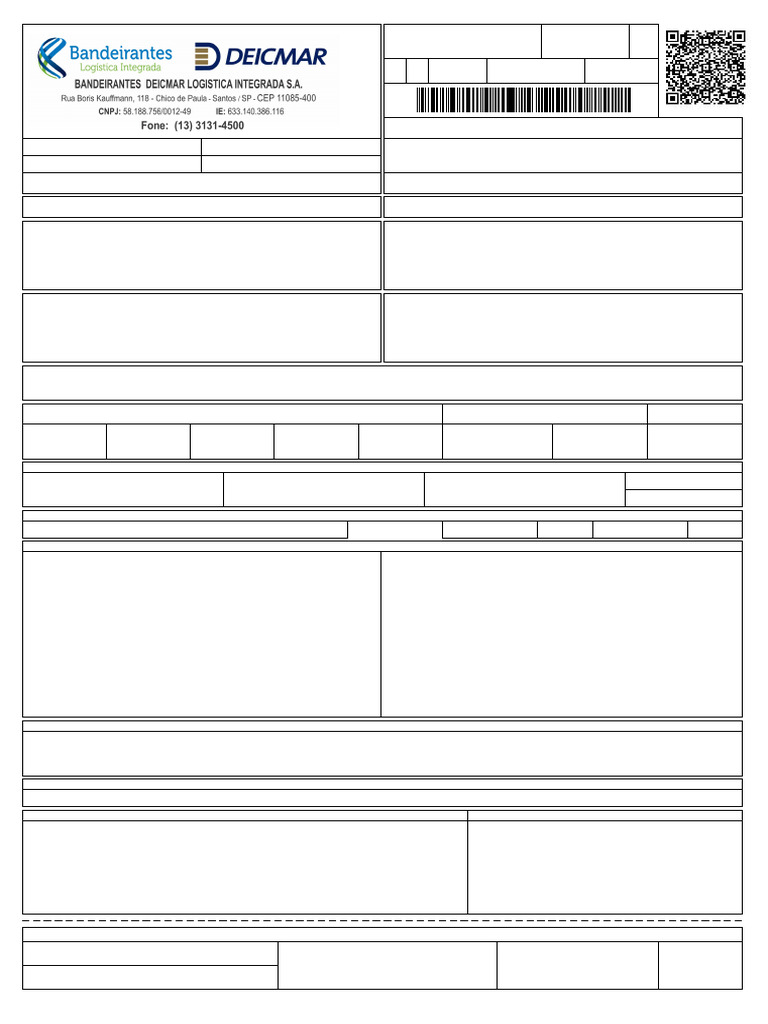 CT-e Nº 3292 Deicmar - Isento de ICMS - Transporte Cargas para ...