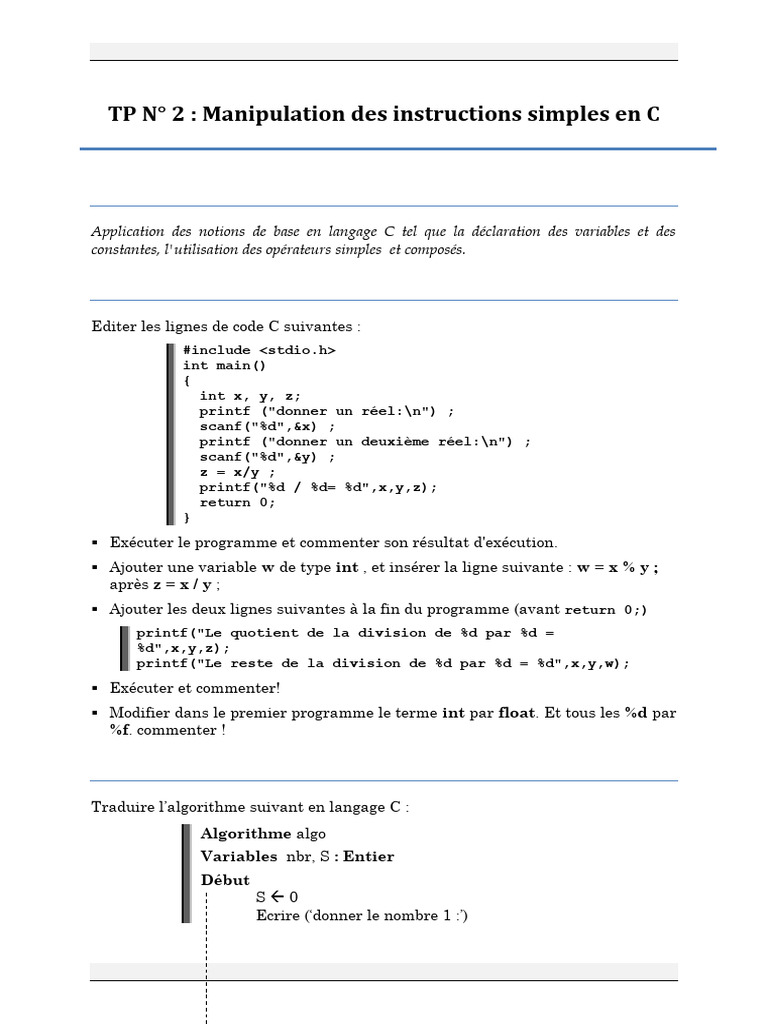 Atelier C - TP N2 | PDF