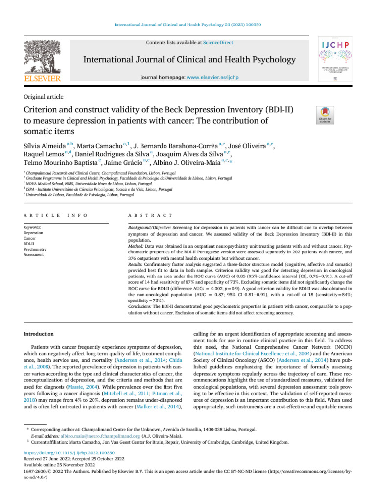 International Journal of Clinical and Health Psychology: Original ...