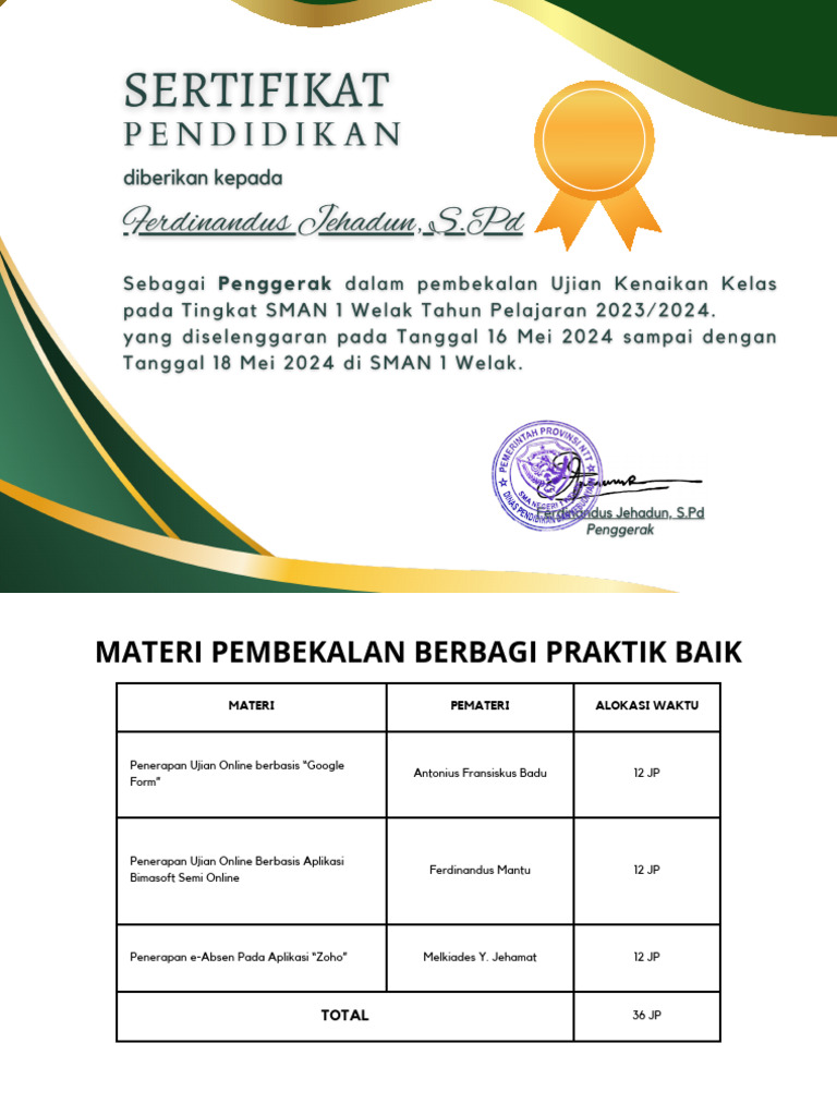 SERTIFIKAT PENGGERAK BERBAGI PRAKTIK BAIK | PDF SERTIFIKAT PENGGERAK BERBAGI PRAKTIK BAIK | PDF
