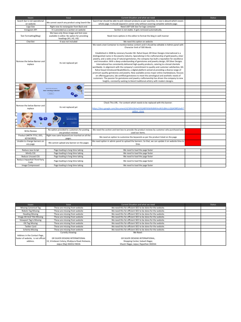 Final Website Corrections - GR Silver Silver Designs International | PDF