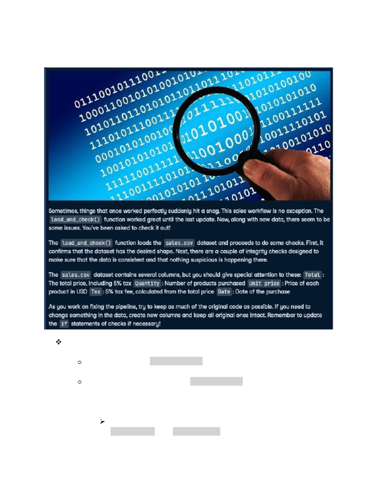 Project Debugging A Sales Data Workflow Edited | PDF