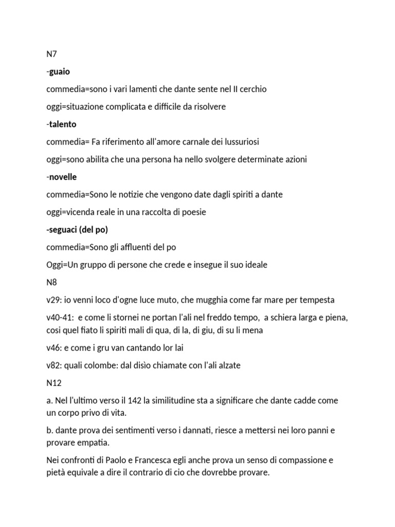 Canto V dante | PDF