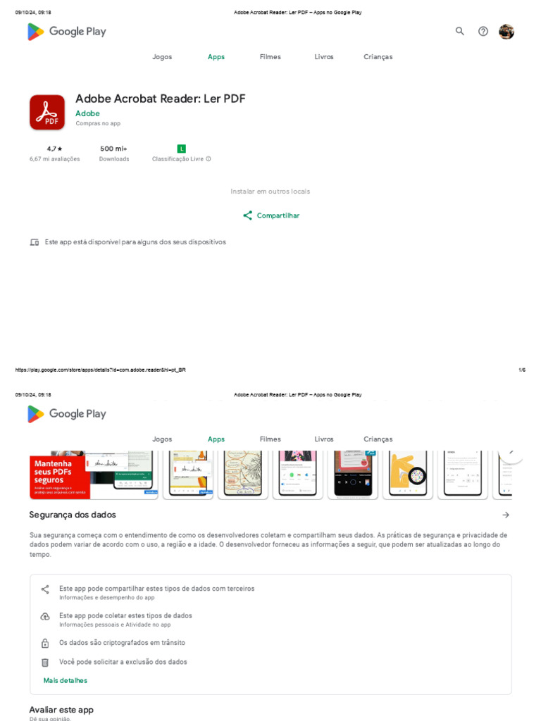 Adobe Acrobat Reader - Ler PDF - Apps No Google Play | PDF