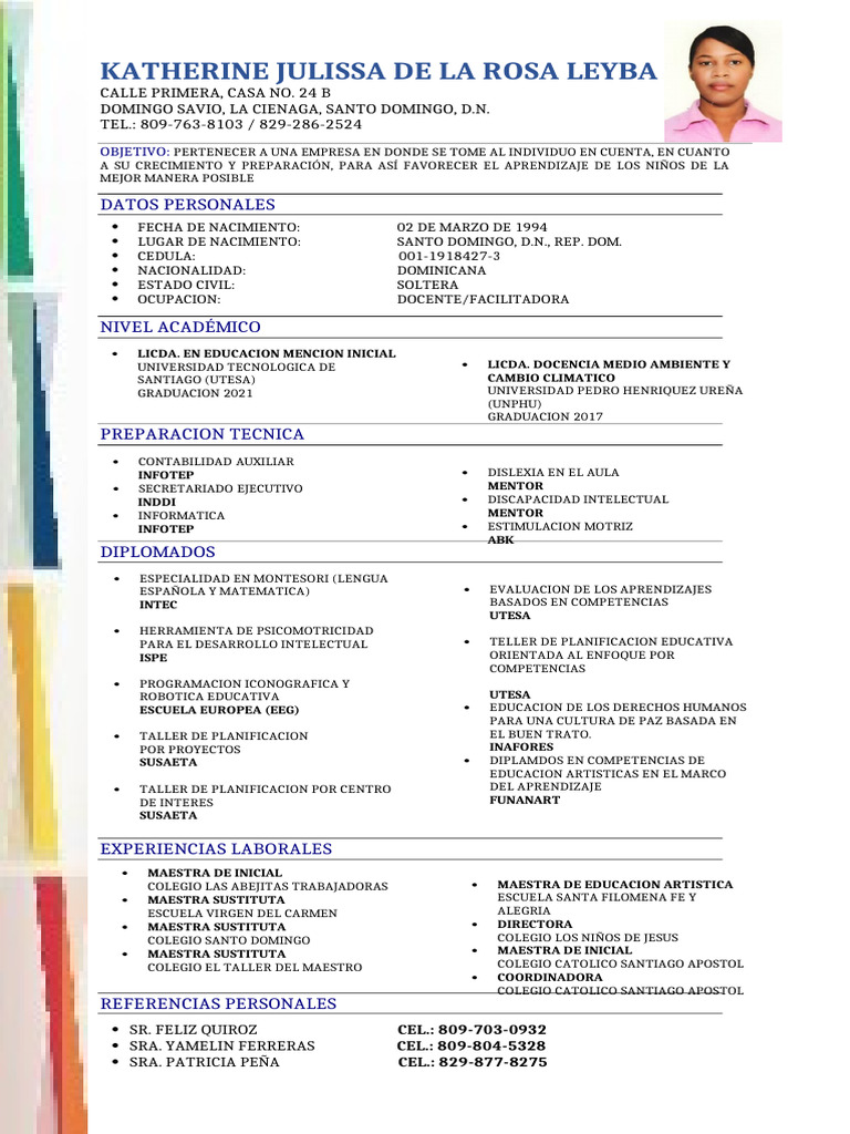 Curriculum Kate | PDF