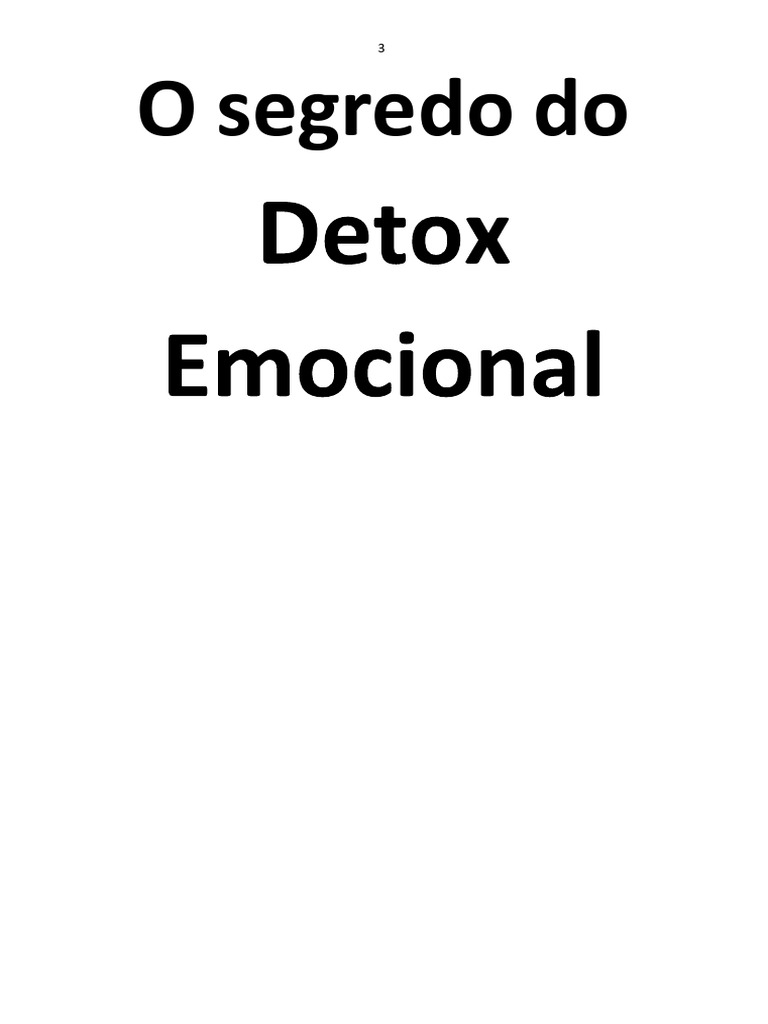 Detox Emocional 3-7 | PDF