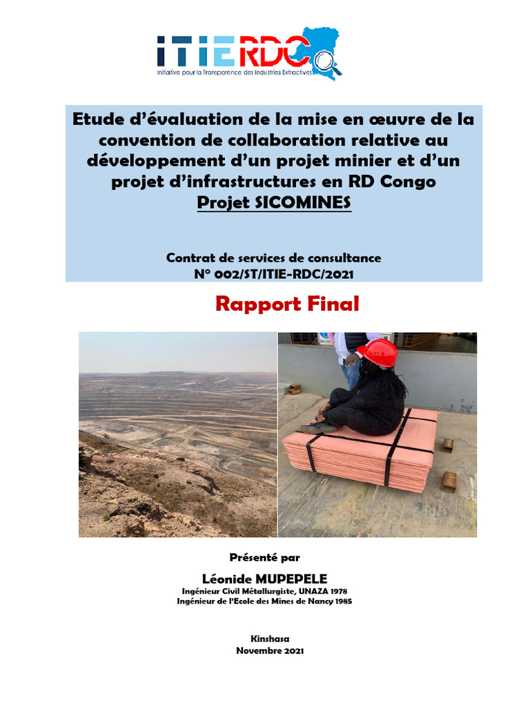 Rapport D'evaluation - Projet Sicomines - Version Finale | PDF