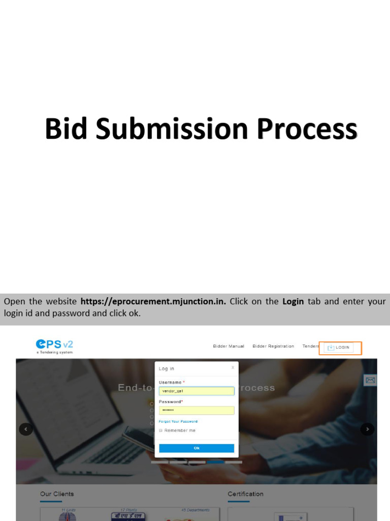 Bid Submission Manual | PDF