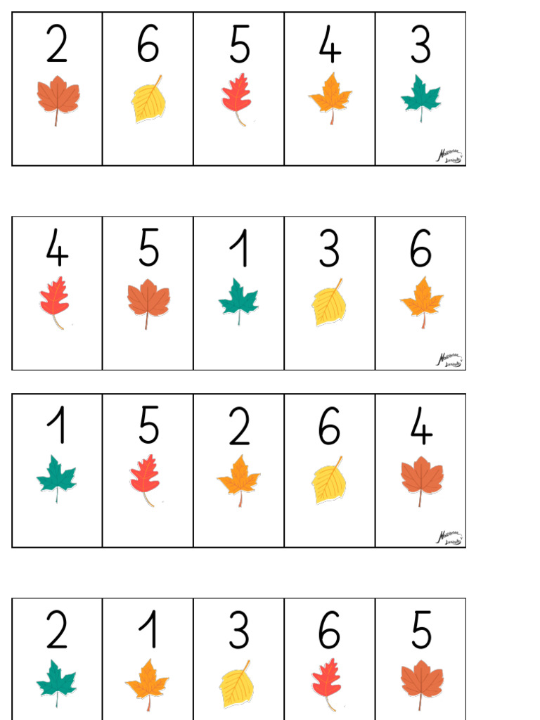 Boite A Compter Automne 1 6 | PDF