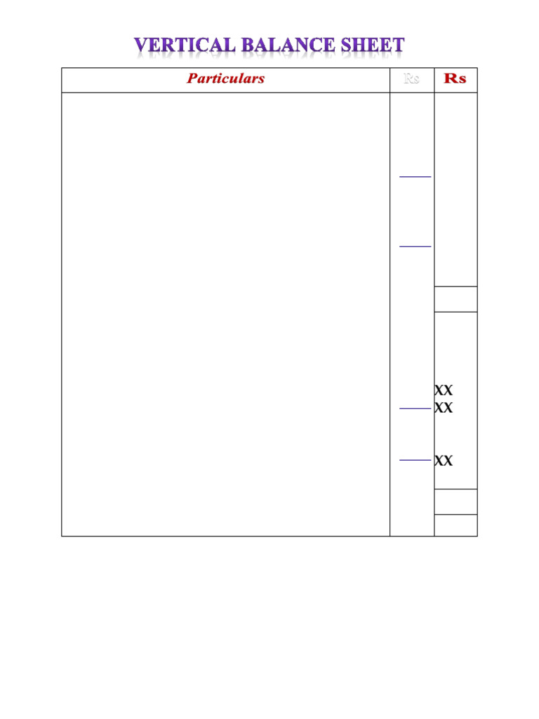 Vertical Format BS | PDF