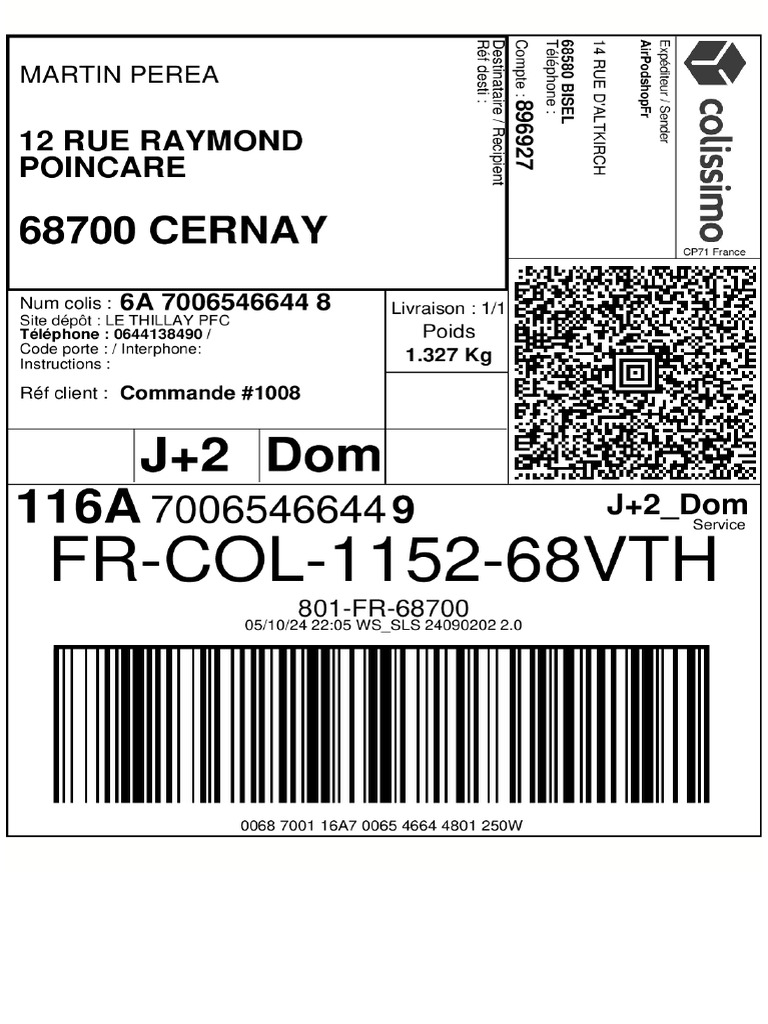 Shipping - Label - 1008 Martin Perea AirPods Max | PDF