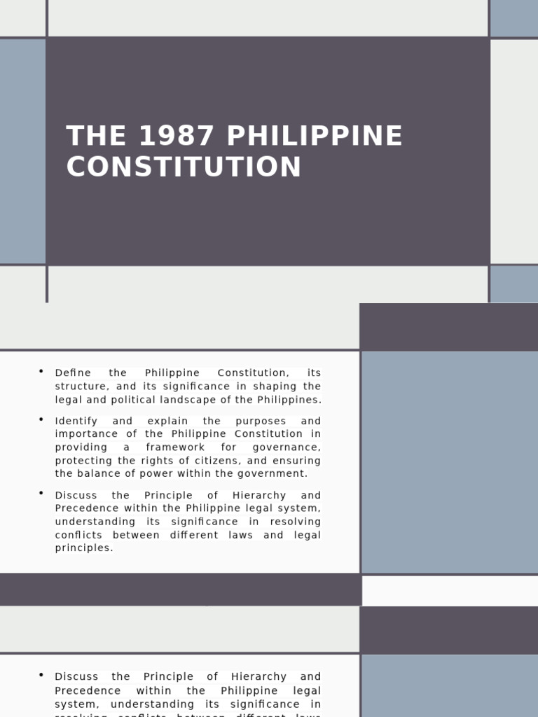 The 1987 Philippine Constitution | PDF
