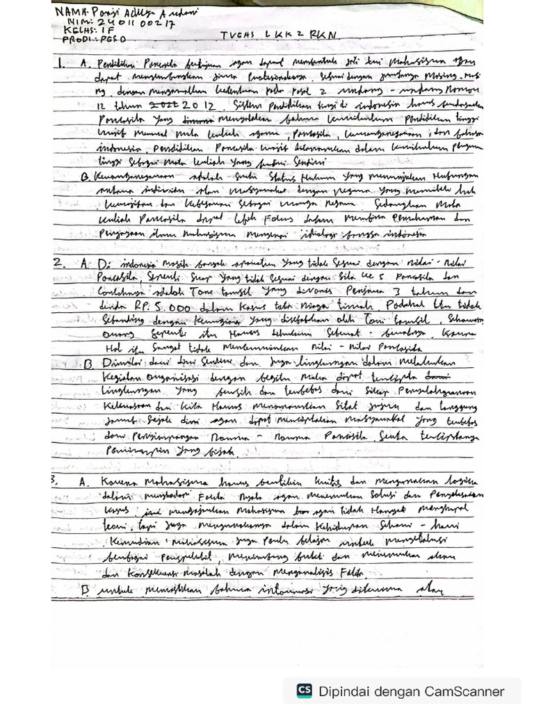 Tugas Pendidikan Pancasila LKK 02 | PDF