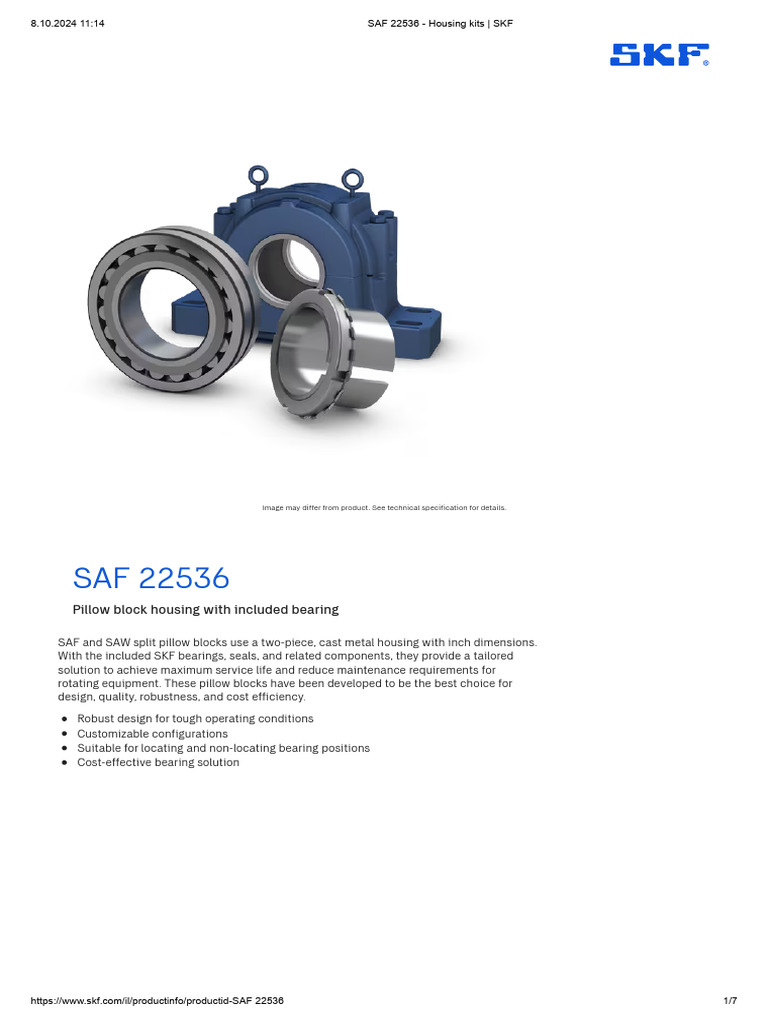 SAF 22536 - Housing Kits - SKF (DRIVE) | PDF