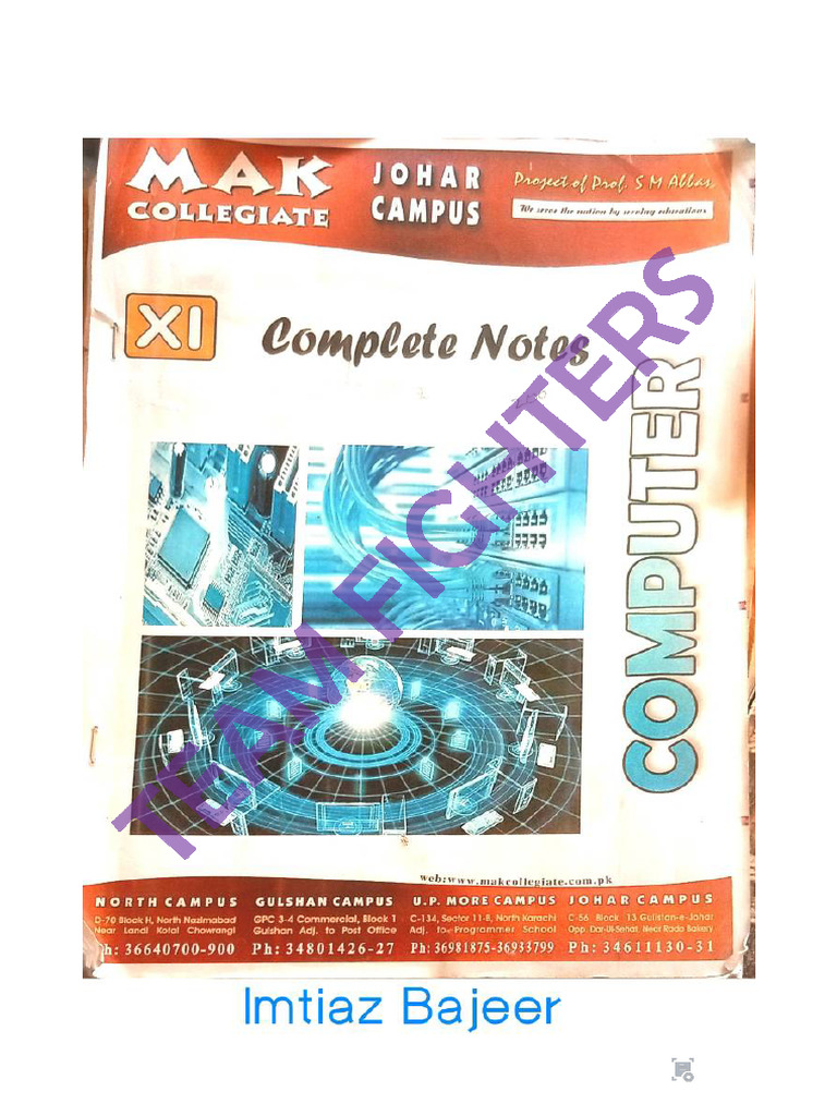 Xi Computer - Mak Note - Team Fighters | PDF