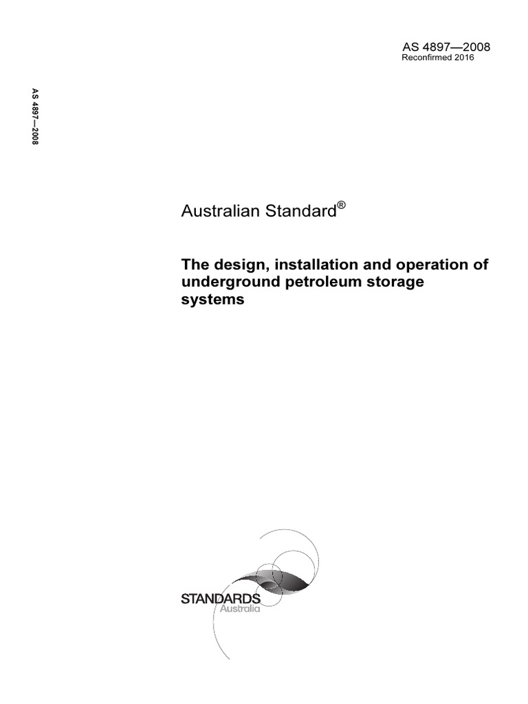 AS 4897-2008 The Design, Installation, and Operation of Underground ...