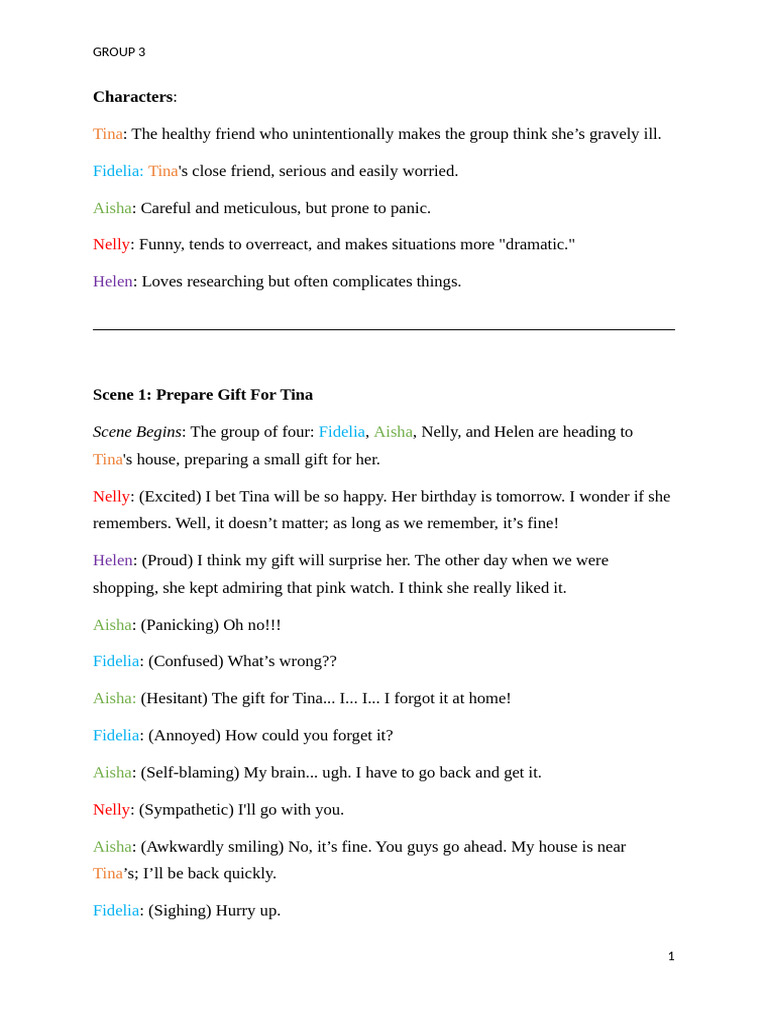 Skit Script Group 3 | PDF