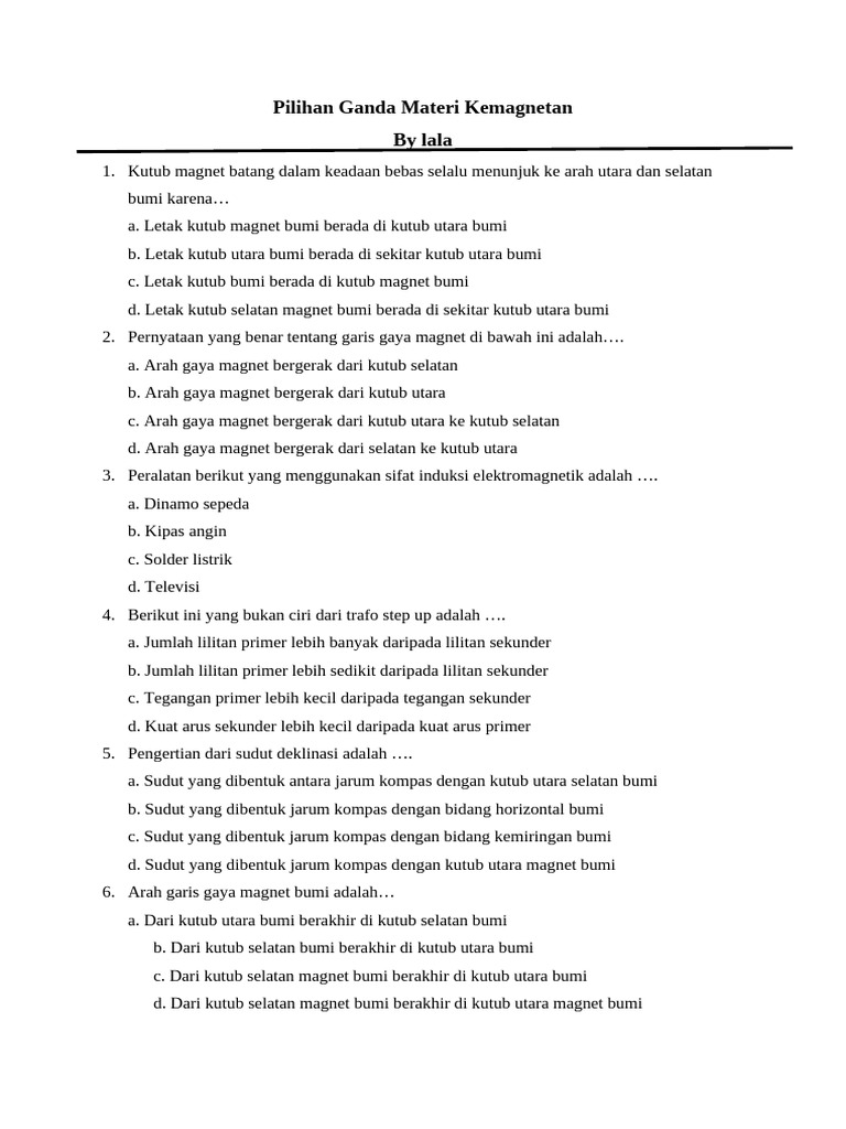 Transformator Dan Generator | PDF