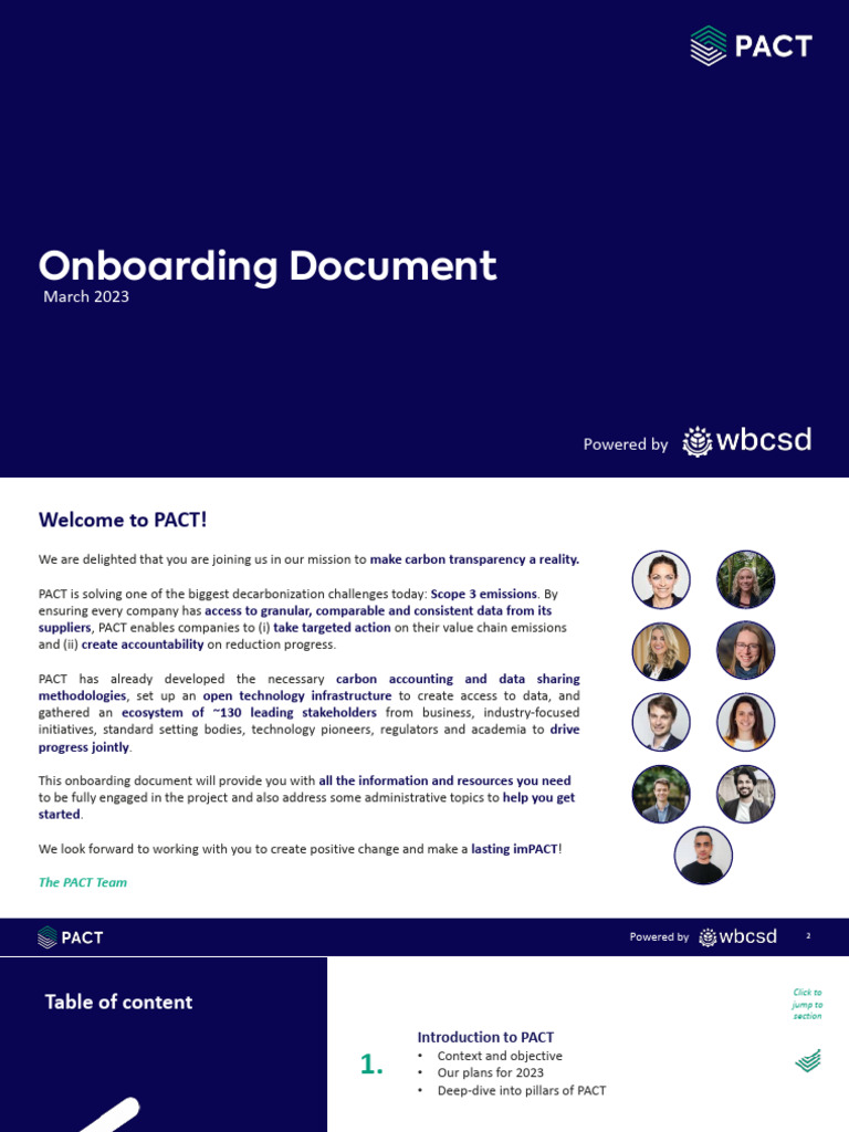 PACT Onboarding Document | PDF