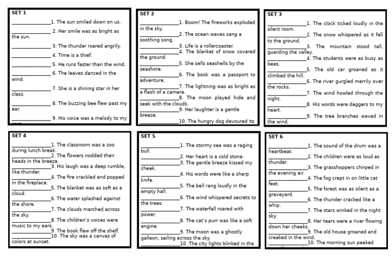Figures of Speech Quiz | PDF