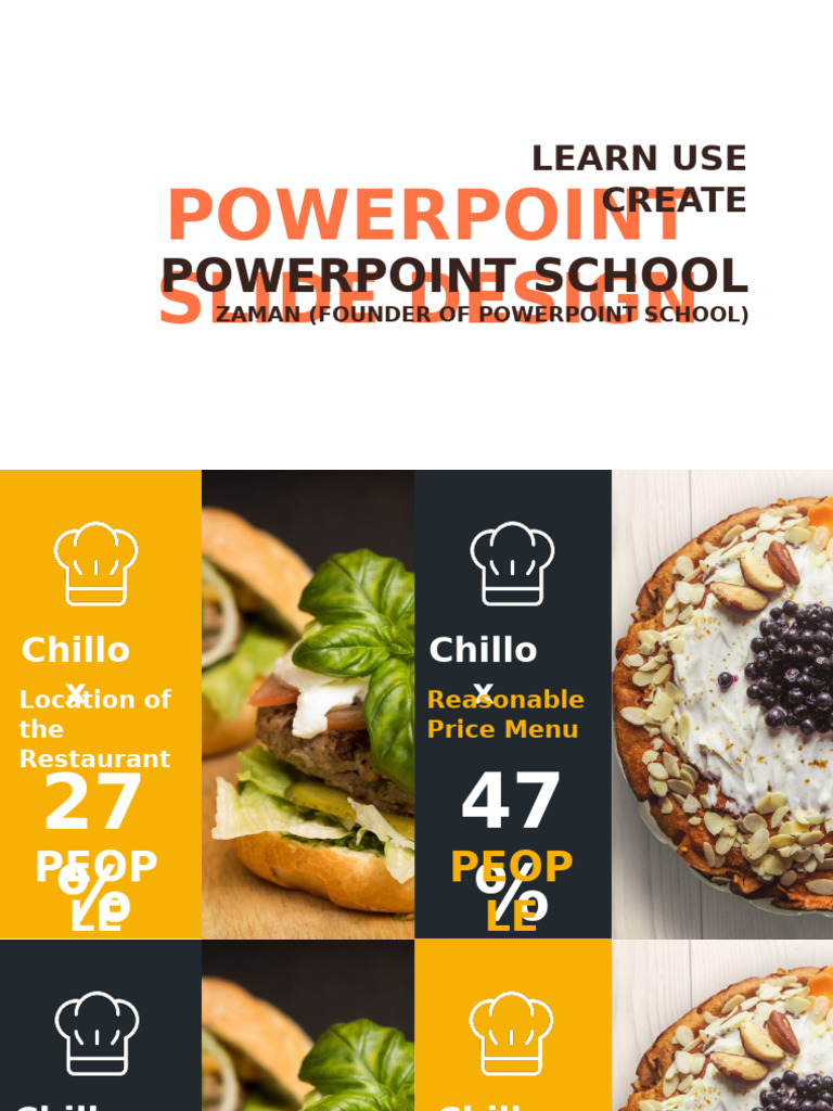 PowerPoint Food Slide Design by PowerPoint School | PDF
