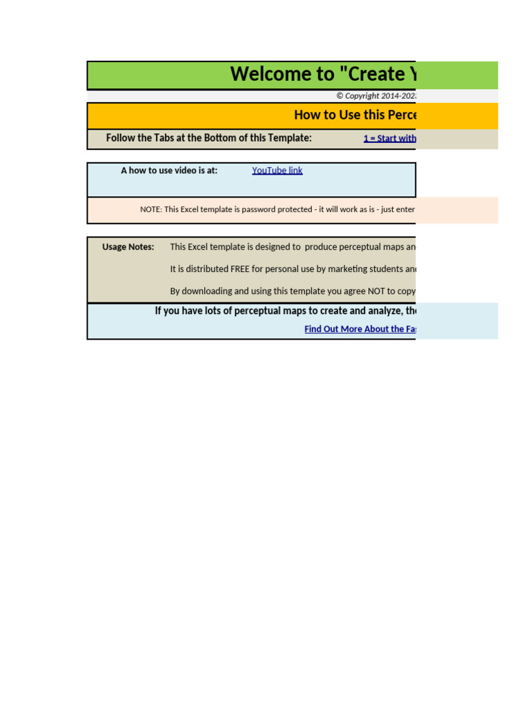 Free Download Perceptual Map Template 2023-2 | PDF