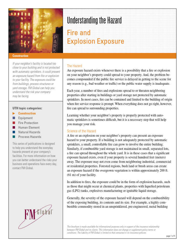 Understanding The Hazard: Fire and Explosion Exposure | PDF