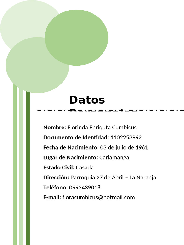 DATOS INFORMATIVOS | PDF