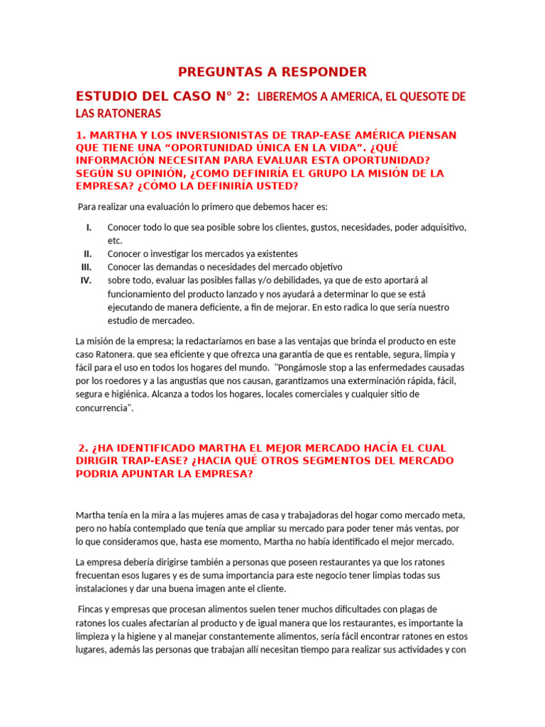 PREGUNTAS CASO N° 2 | PDF