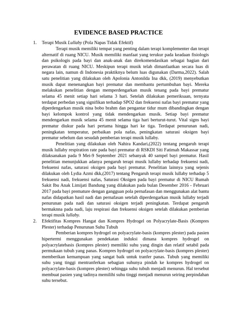 Evidence Based Practice | PDF